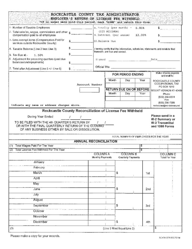 Forms | Rockcastle County Fiscal Court